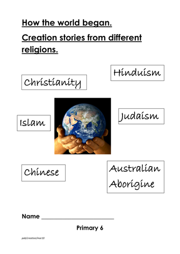 Creation stories from range of major religions | Teaching Resources
