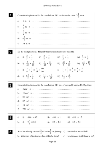 Yr 6 Fractions : Lesson 66 | Teaching Resources