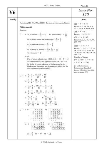 Yr 6 Revision : Lesson 120 | Teaching Resources