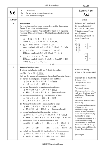 Yr 6 Review : Lesson 132 | Teaching Resources