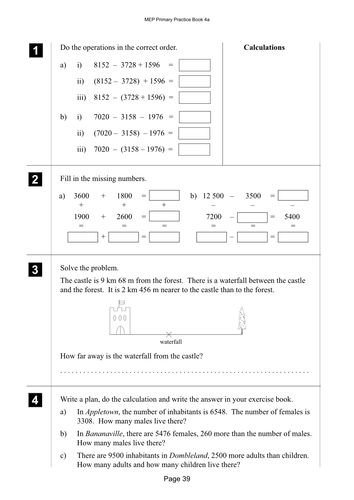 Yr 4 Calculation : Lesson 39 | Teaching Resources