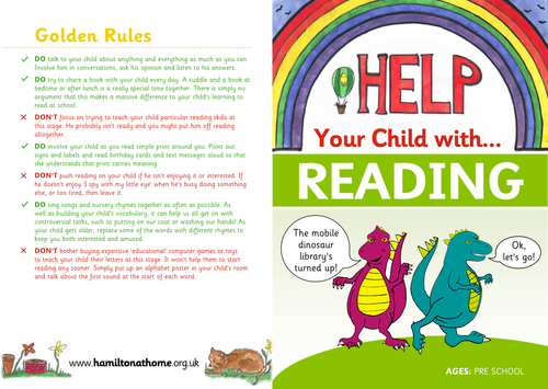 Pre School Reading Leaflet by HamiltonTrust - Teaching Resources - Tes