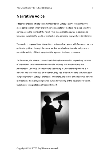 Introduction to narrative voice by slinds - Teaching Resources - TES