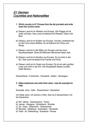 Countries and Nationalities | Teaching Resources