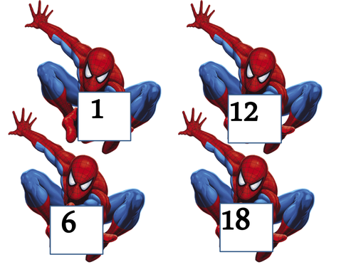 Superheroes/Princess number bingo by - UK Teaching Resources - TES