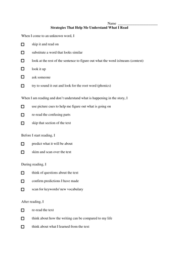 Reading self assessment about reading | Teaching Resources Reading self assessment about reading | Teaching Resources