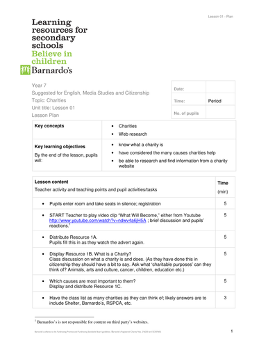 Discover Barnardo's: Interactive Lesson Plans! | Teaching Resources