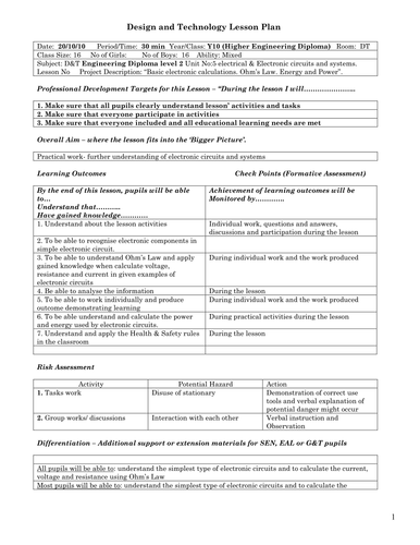 Ohm's Law lesson plan and presentation by ncrumpton - UK Teaching ...