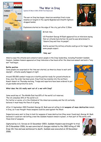 The War in Iraq | Teaching Resources