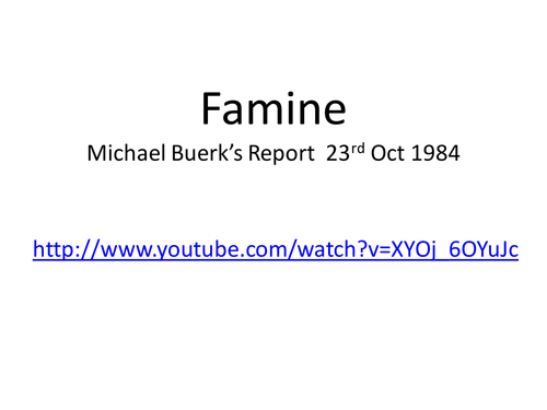 Famine, Bob Geldof, Band Aid | Teaching Resources