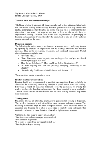 Guided Reading pack, 'The Savage' by David Almond by IainMBuchanan ...