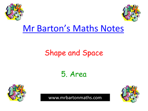 Notes - Shape & Space-5. Area. Powerpoint.Revision | Teaching Resources