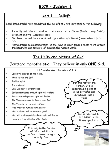 Edexcel Judaism GCSE revision guide by - UK Teaching Resources - TES
