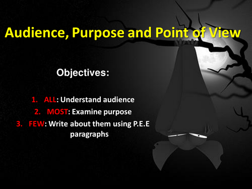Presentational Devices - Audience, Purpose and POV | Teaching Resources