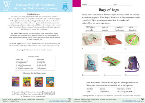 World of Design: Bags | Teaching Resources