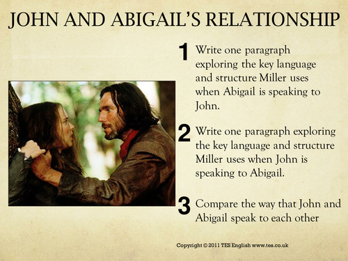 The Crucible CAT - Proctor's Relationships | Teaching Resources