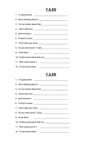 Y or EN? | Teaching Resources