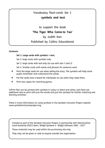 The Tiger Who Came to Tea by jordantelope - Teaching Resources - TES