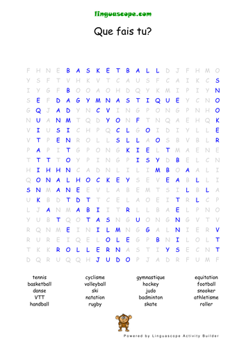 Que fais tu? Focus on je joue or je fais | Teaching Resources