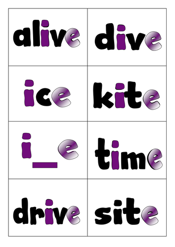 Word families - i magic e words | Teaching Resources
