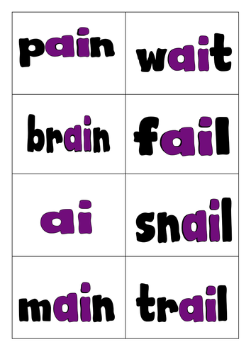 Word families - ai words | Teaching Resources
