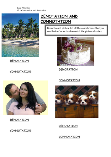 denotations and connotations by - UK Teaching Resources - TES