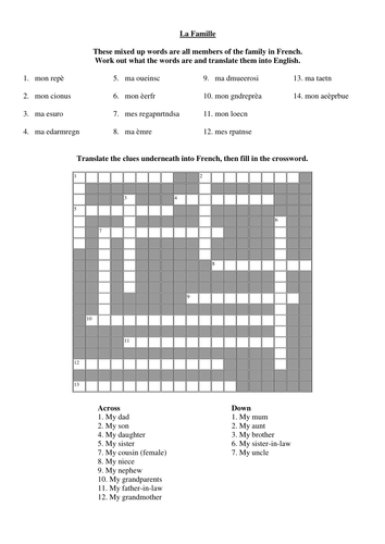 Family & describing personality work | Teaching Resources