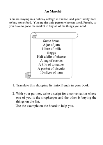 Au Marche Dialogue Writing ไอเดีย Au Marche 16