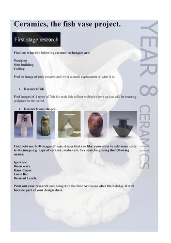 year 8 fish project | Teaching Resources