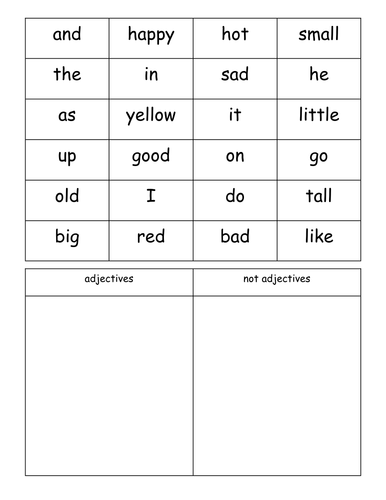 Adjectives or not ? | Teaching Resources