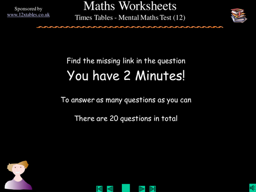multiplication inverse using 12x tables test (12) | Teaching Resources