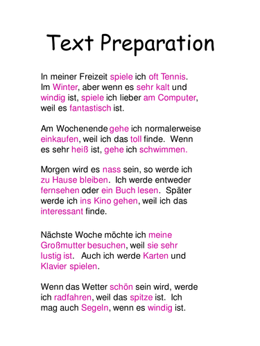 Meine Freizeit - assessment templates | Teaching Resources