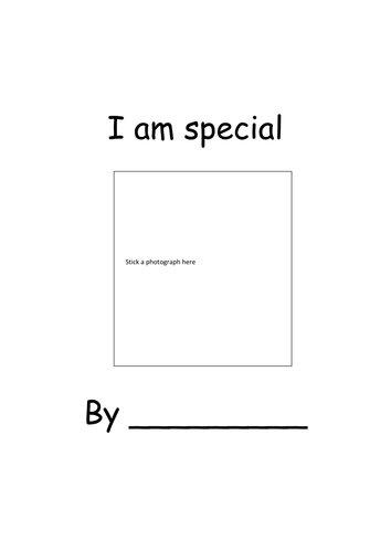 'I am special because ...' Elmer themed worksheet. by miss_tallulah ...