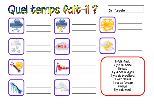 Quel temps fait-il? by flgeorge - Teaching Resources - TES