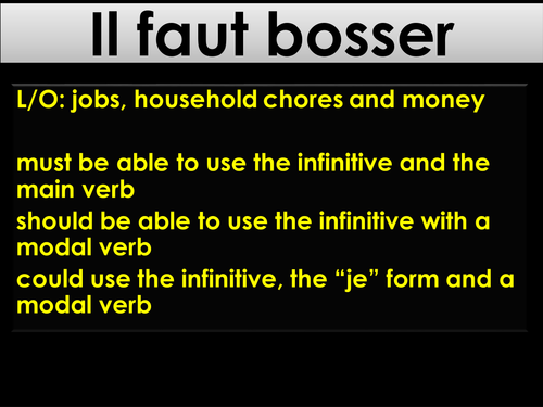 NEW Edexcel French Module 6 Unit 1 Il faut bosser | Teaching Resources