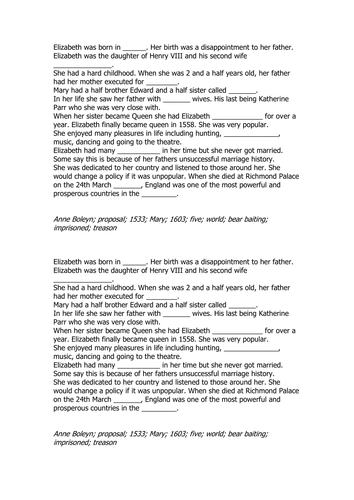 Elizabeth I | Teaching Resources