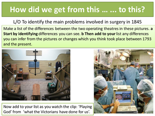 Introduction to Unit 3 surgery sources paper | Teaching Resources