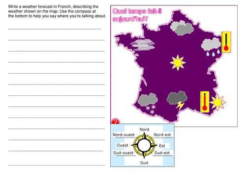 Write weather forecast | Teaching Resources