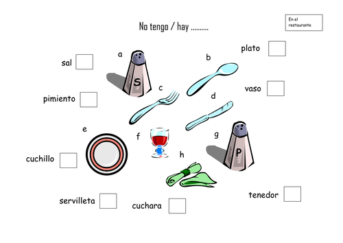 En el restaurante | Teaching Resources