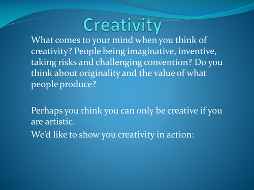 Assembly on Creativity | Teaching Resources
