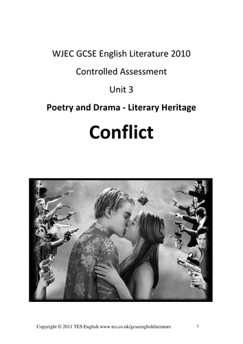 Romeo and Juliet - Conflict Controlled Assessment | Teaching Resources