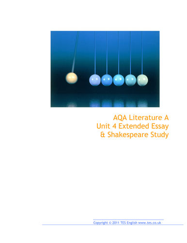AQA: Extended Essay & Shakespeare Study Pack | Teaching Resources