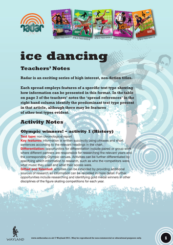 Ice Dancing | Teaching Resources