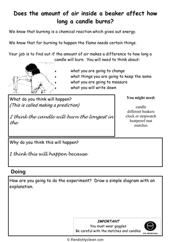 Burning a Candle in a Beaker | Teaching Resources