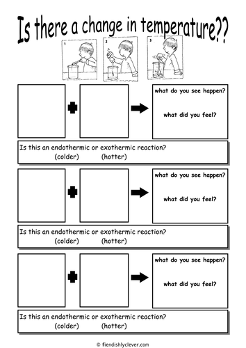 Is There a Change in Temperature? | Teaching Resources
