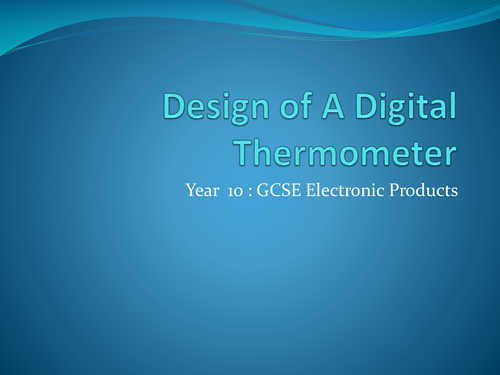 digital thermometer project | Teaching Resources