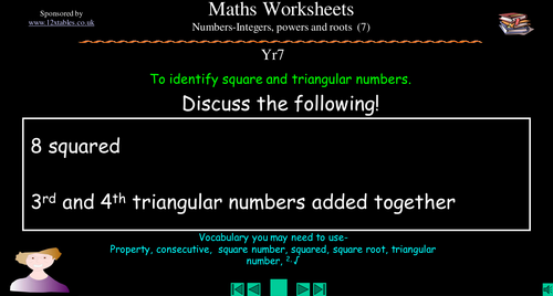 Identifying square and triangular numbers | Teaching Resources Identifying square and triangular numbers | Teaching Resources
