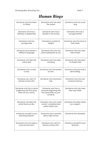 Bingo and Statement | Teaching Resources