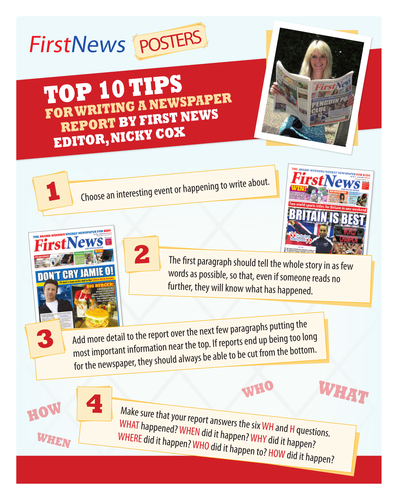 Top Ten Tips for Writing Newspaper Articles | Teaching Resources Top Ten Tips for Writing Newspaper Articles | Teaching Resources
