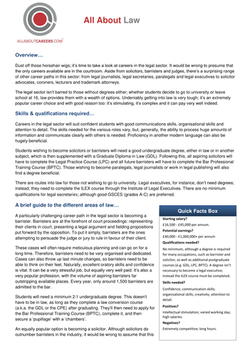 Law Sector Overview | Teaching Resources